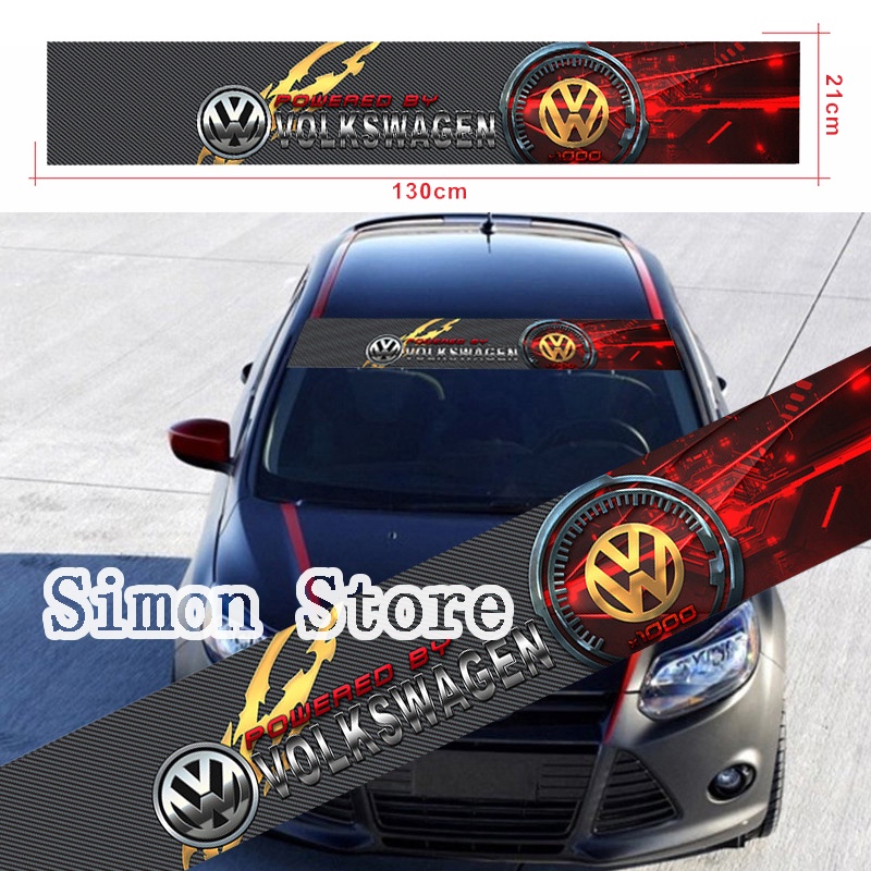 1 Piece 130x21cm For Volkswagen VW R32 Bora Golf CC Scirocco Carbon ...