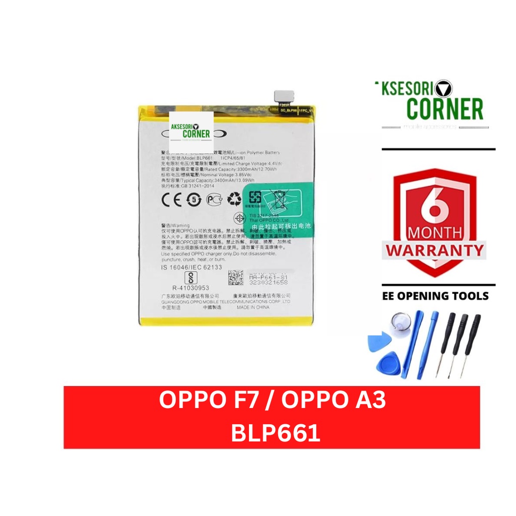 OPPO F7 CPH1819 CPH1821 OPPO A3 CPH1837 Battery BLP661 | Shopee Malaysia