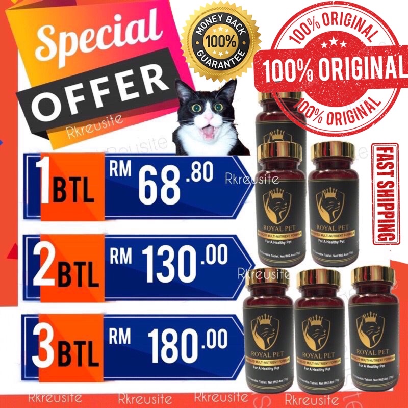 Royal Pet COMBO SET Vitamin kucing kibble & Spray kutu kucing | Shopee ...
