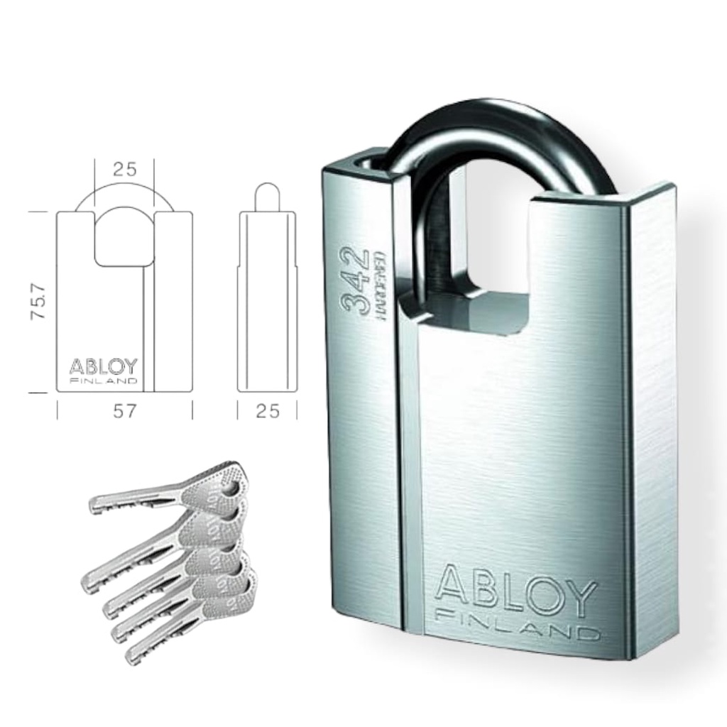 ABLOY PL342 HARDENED STEEL PADLOCK IN PROFILE KEY | Shopee Malaysia