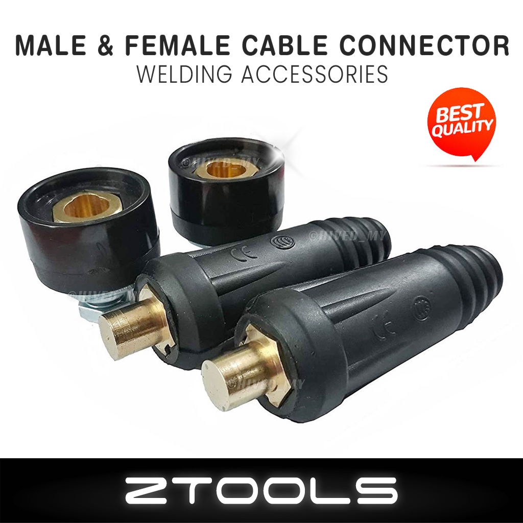 (ZTOOLS) MMA/ARC Welding Cable Connector Male & Female | Plug & Socket ...