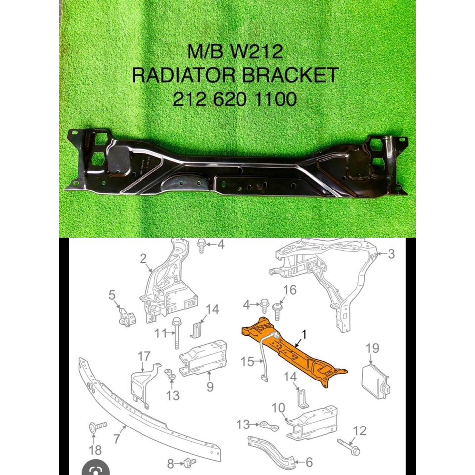 MERCEDES BENZ W212 E200 RADIATOR UP BRACKET COVER | Shopee Malaysia