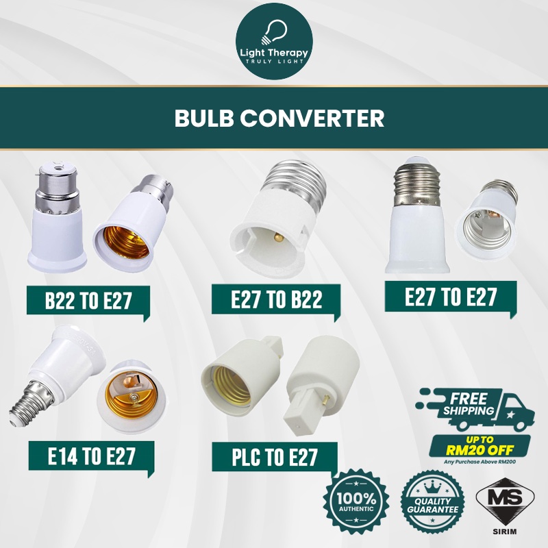 E27 PLC B22 E14 Holder Converter Down Light Lighting Lamp Bulb Base Home Bulb Adapter Bulb ...