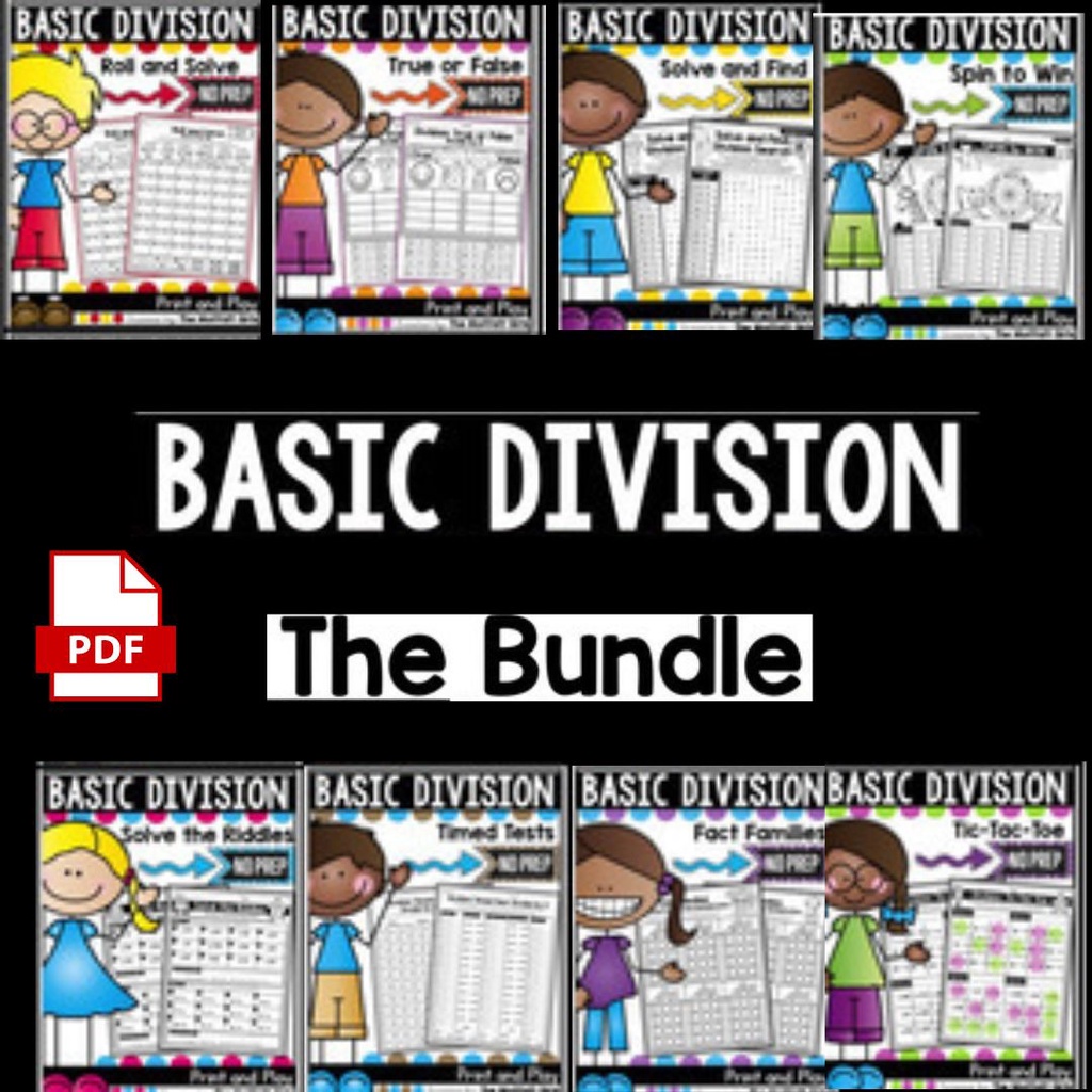 483- Basic Division Bundle Primary Maths Worksheet Mathematics Practice ...