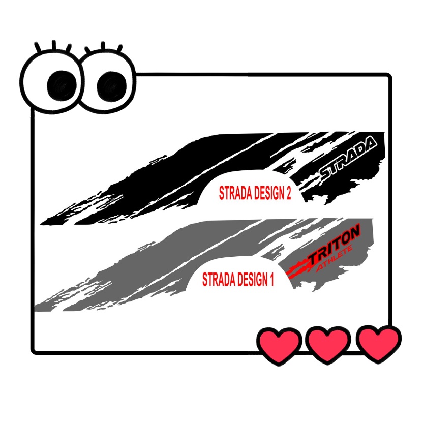 mitsubishi strada triton athlete cutout decals | Shopee Malaysia