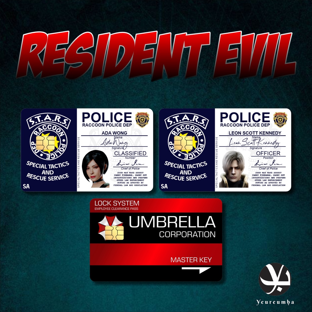 Umberella Raccon police dep Sticker Skin Card Resident evil ATM Debit ...
