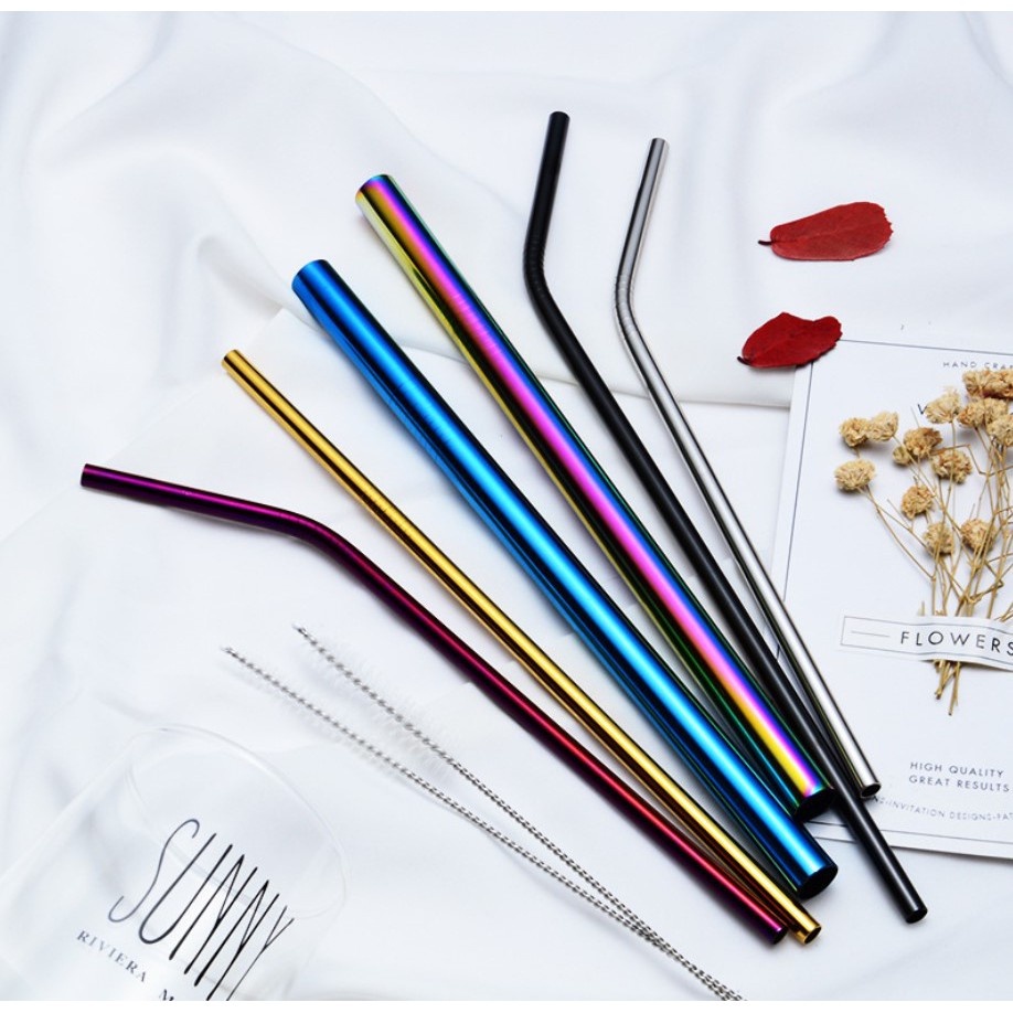 High Quality 304 Stainless Steel Straw Besi Straight Bend Reusable ...