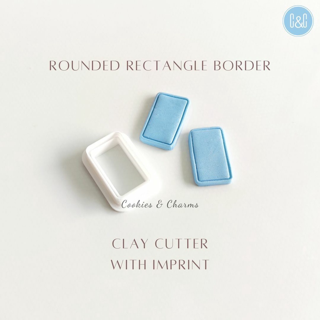 Rounded Rectangle Border Polymer Clay Cutter with Imprint | Shopee Malaysia