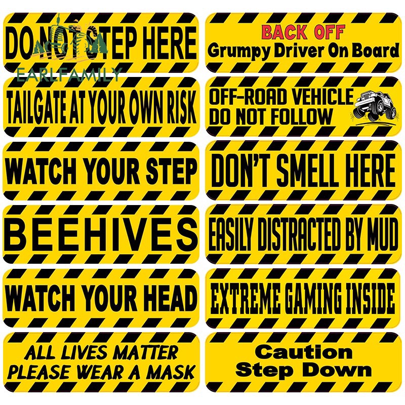 EARLFAMILY 13cm Do Not Step Here Beehives Warning Sign Yellow Caution ...