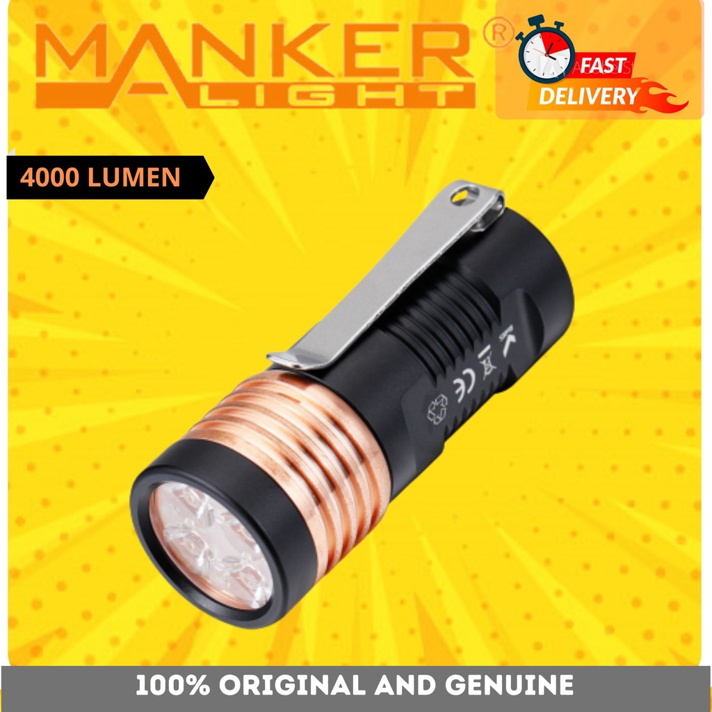 🔥100% ORIGINAL🔥 Manker E14 III Pocket Flood Beam LED Flashlight ...