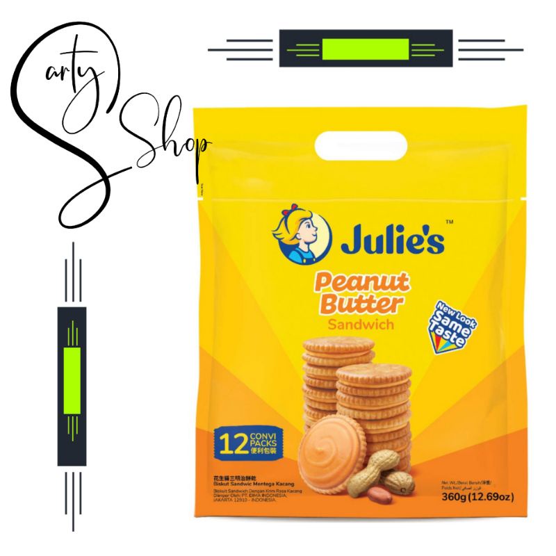 Julie's peanut butter sandwich 12 convi-packs (360g) | Shopee Malaysia