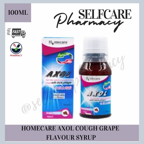 HOMECARE AXOL COUGH SYRUP GRAPE FLAVOUR 100ML | Shopee Malaysia