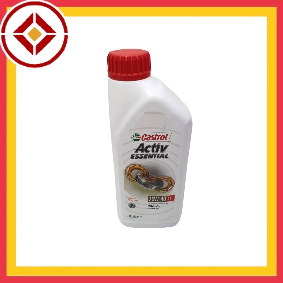1L CASTROL GO 4T 20W 40 ACTIV ESSENTIAL PROTECTION SAE40 20W-40 MINERAL ...