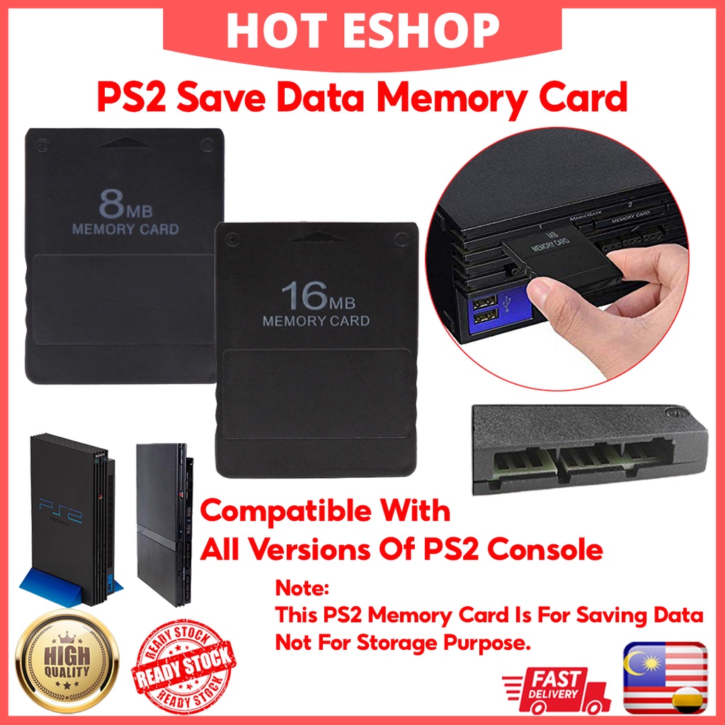 Playstation 2 Memory Card PS2 Save Data Memory Card For All Version PS2 ...