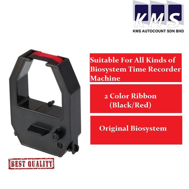 [Original] Biosystem Punch Card Ribbon Cartridge - (Black/Red) | Shopee ...