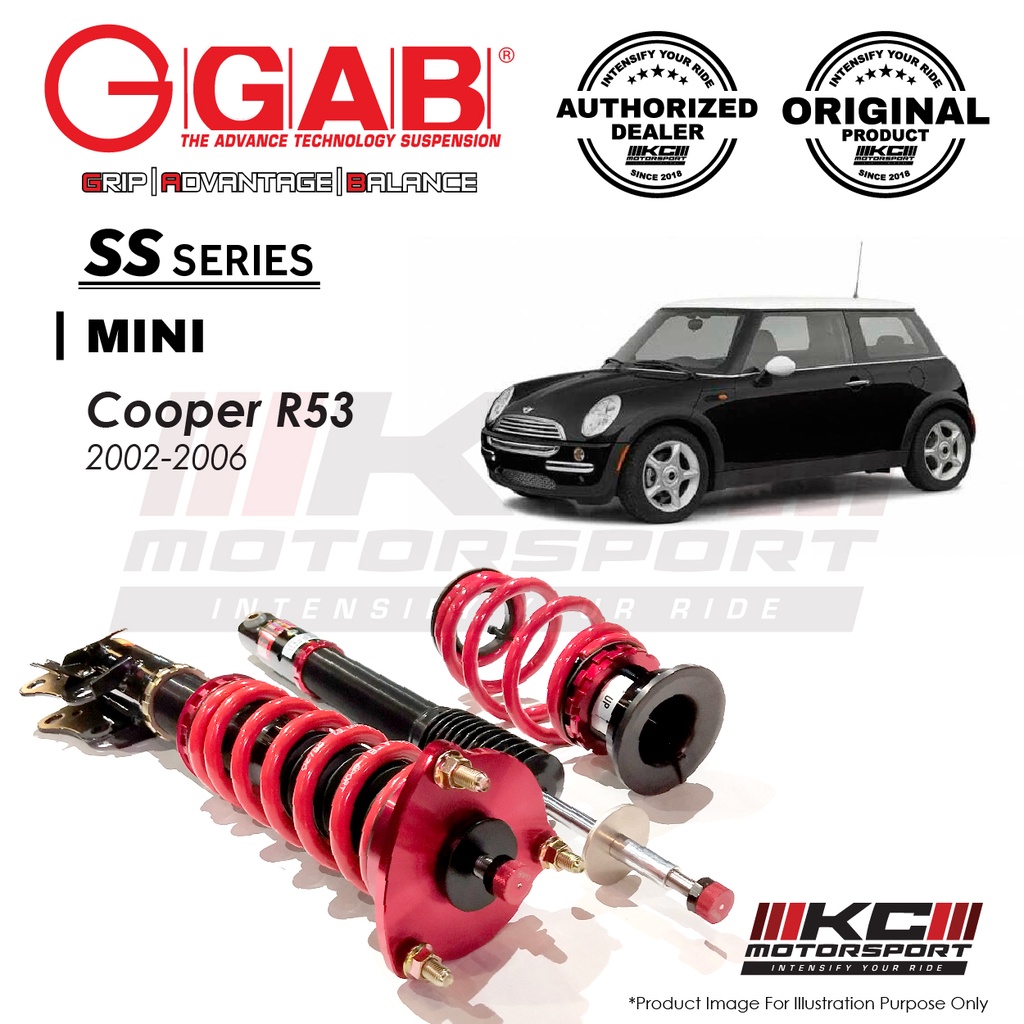 Mini Cooper R53 2002-2006 - GAB SS Series Fully Adjustable Suspension ...
