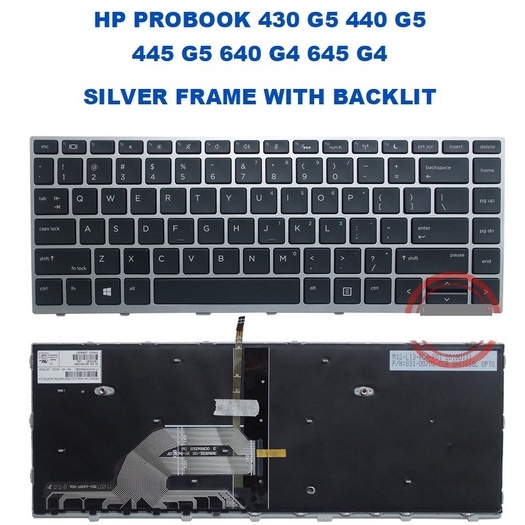 HP PROBOOK 430 G5 440 G5 445 G5 640 G4 BLACK & SILVER FRAME LAPTOP ...