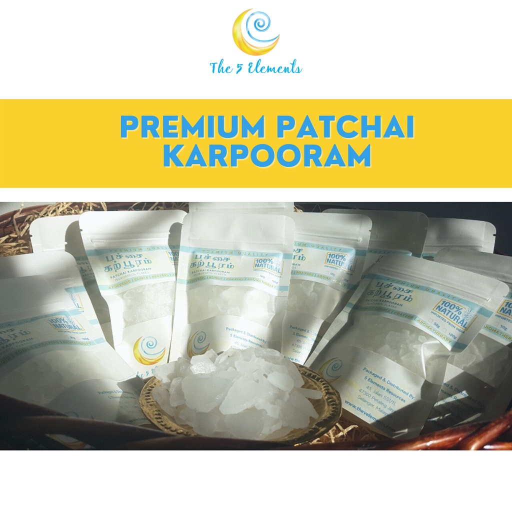 The 5 Elements Premium Grade Patchai Karpooram Isoborneol Camphor ...
