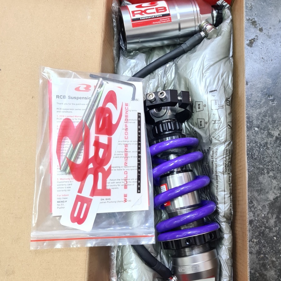 HONDA RS150R RS150 MONOSHOCK DB2 220MM RCB RACING BOY PURPLE 100% ...