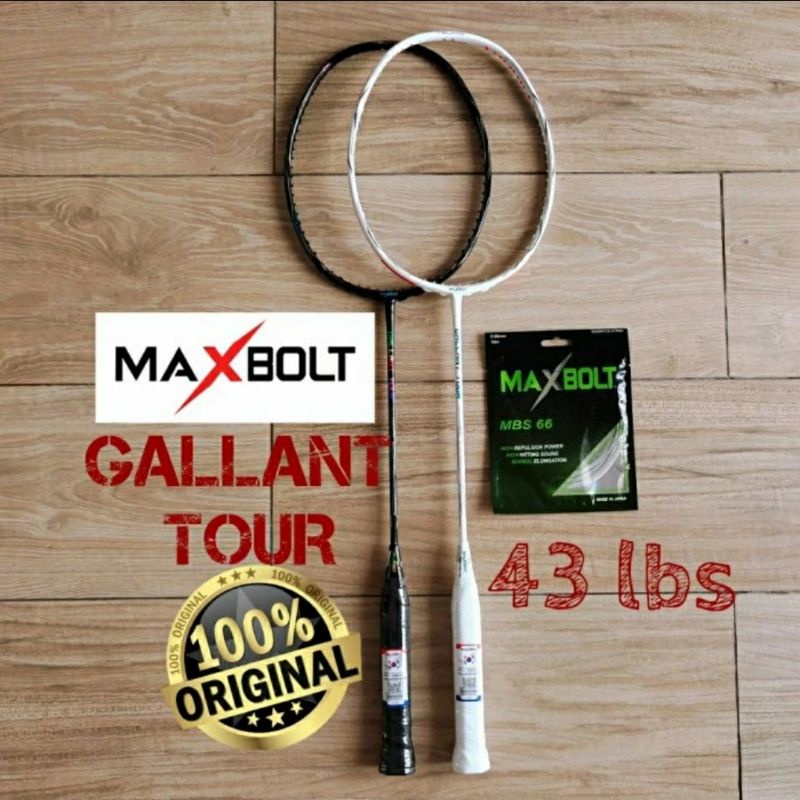 Maxbolt GALLANT TOUR 43 LBS ORIGINAL BADMINTON RACKET | Shopee Malaysia