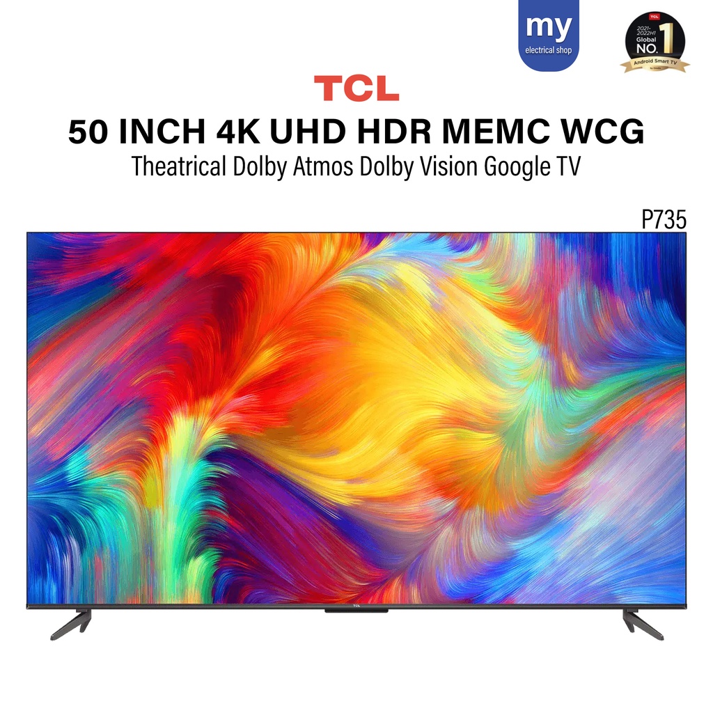 TCL 50P735 50 Inch 4K UHD HDR WCG Google TV Android TV Smart TV Youtube ...