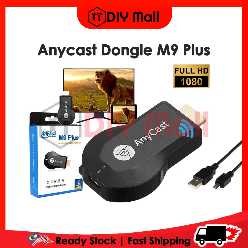 DIYMALL Anycast M9 Plus Mirascreen TV Screen Mirroring HDMI Airplay ...
