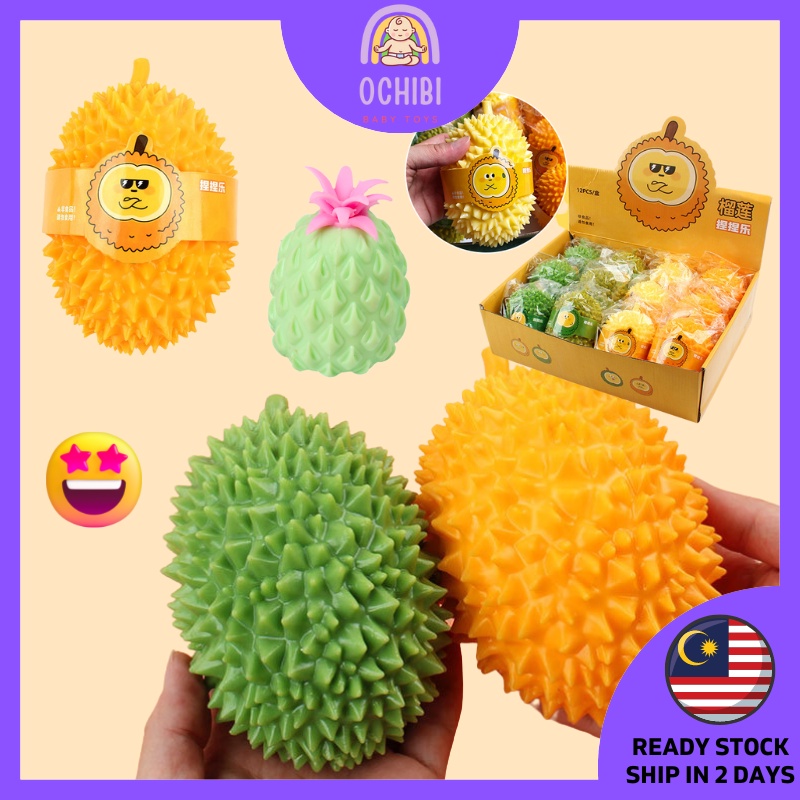 Soft Squishy Durian Pineapple Fidget Toys Anti Stress Baby Sensory ...