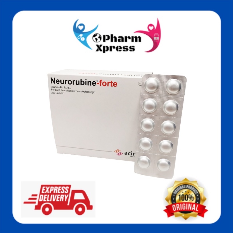 Neurorubine Forte Vitamin B1 B6 B12 tablet (nerve vitamin) 10's ...