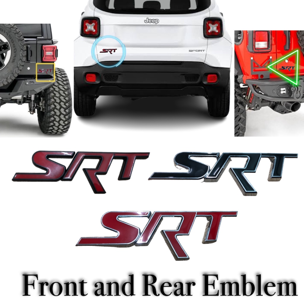 OAPC SRT Front and Rear Emblem Sticker Badge (Good Quality) | Shopee ...