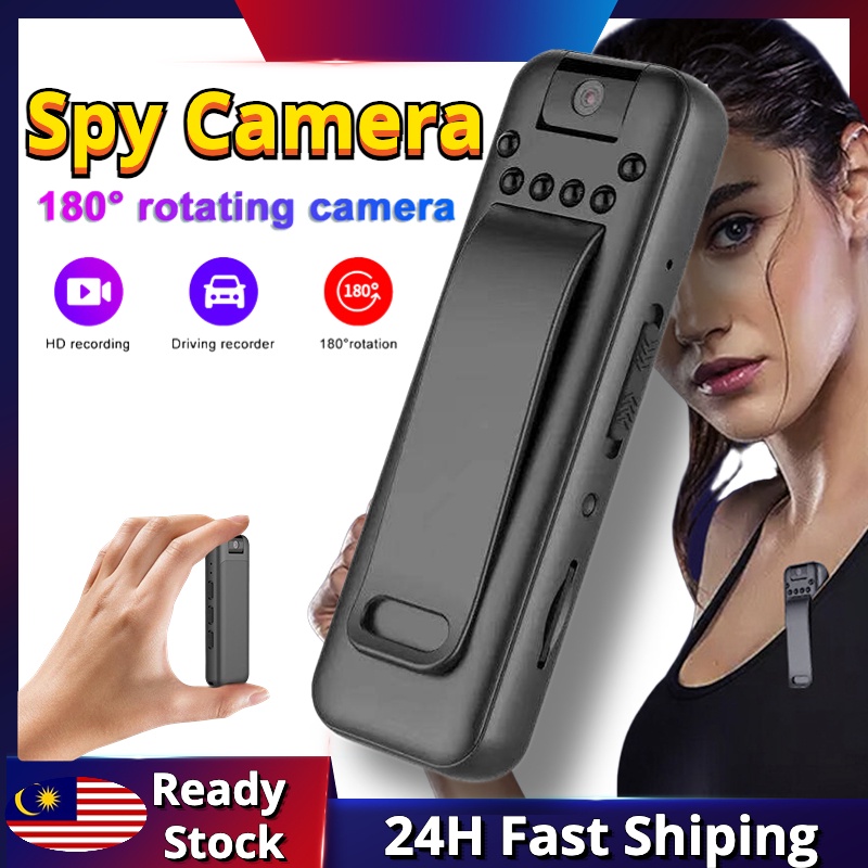 【Ready Stock】Spy camera Mini wireless night vision small policial body ...