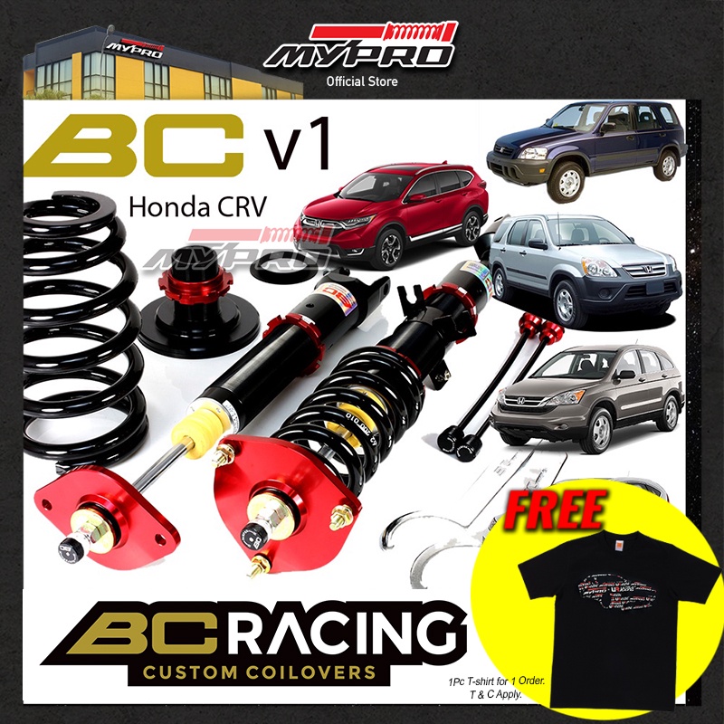 🔥Adjustable🔥Honda CRV BC Racing V1 Series Hi Lo Soft Hard Adjustable Absorber / Suspension ...