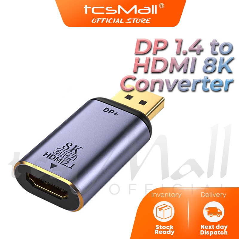 DP to HDMI 8K Male to Female Converter Display port Adapter | Laptop ...