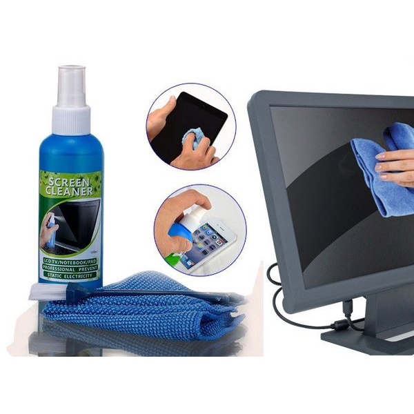 LAYAR Cleaning FLUID LCD LED LAPTOP COMPUTER SCREEN TV SCREEN CLEANER ...