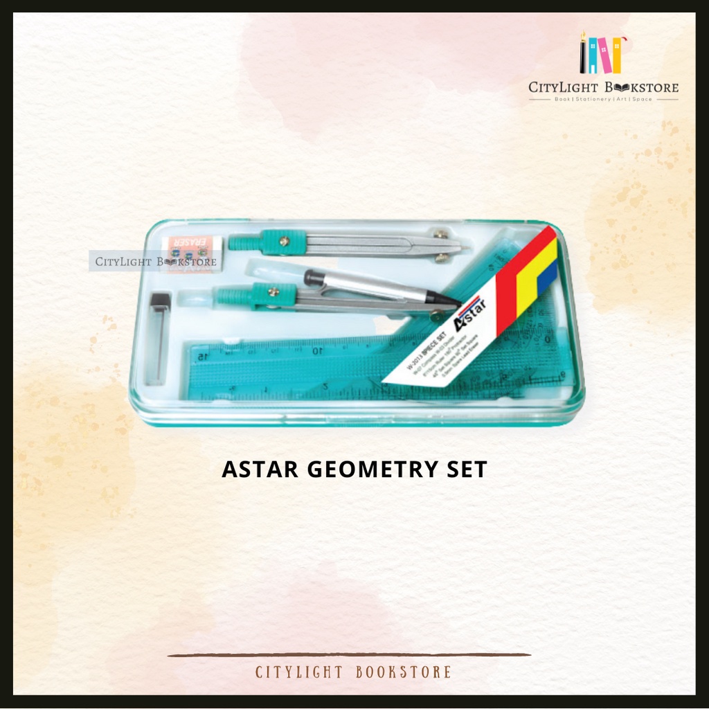 [CITYLIGHT] ASTAR GEOMETRY SET / COMPASS (JANGKA LUKIS) | Shopee Malaysia