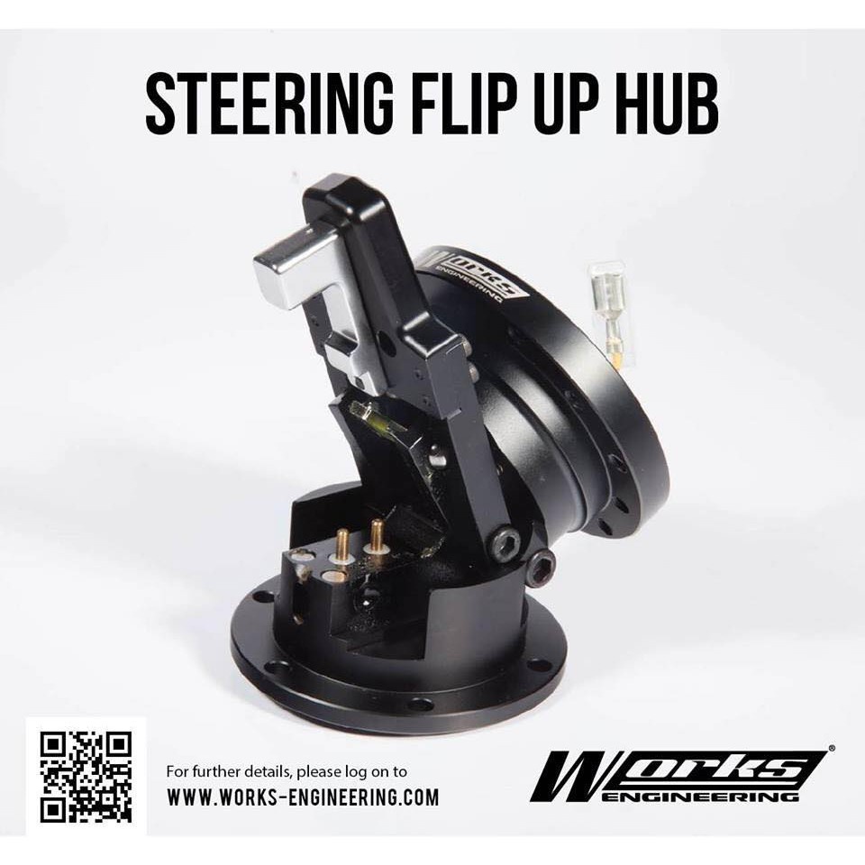 WORKS ENGINEERING UNIVERSAL STEERING WHEEL FLIP UP HUB QUICK RELEASE ...