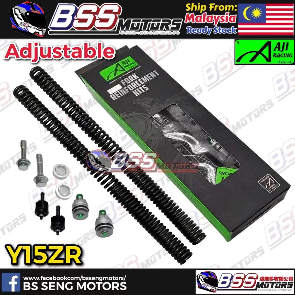 AJI Racing Fork Spring Y15ZR Y15 (V1 & V2) LC135 RS150 RSX Spring Fork Upgrade Kit Adjustable ...
