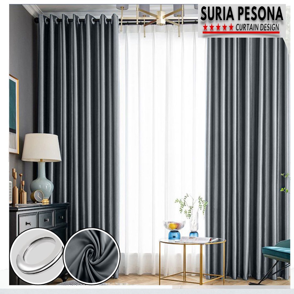 G12-Ready Made Curtain!!! Siap Jahit Langsir ,Langsir Kain Tebal (JENIS ...