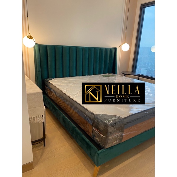 Queen King Bedframe Handmade Design/Katil Design Baru Jahitan ...