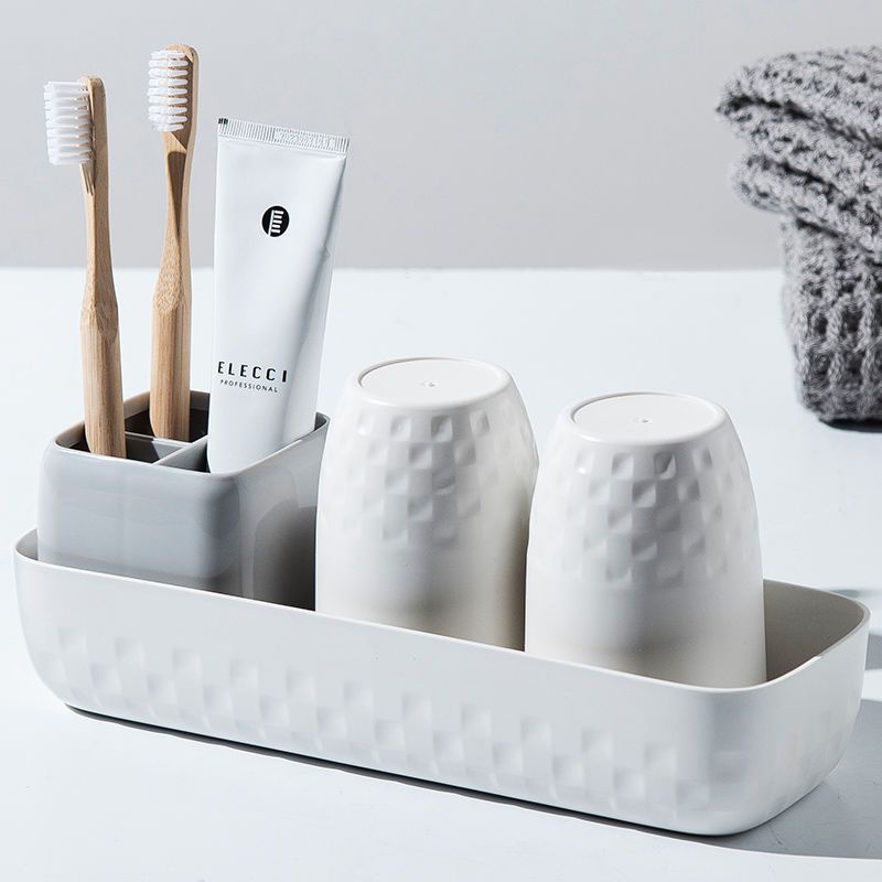 Modern Simple Desktop Mouthwash Cup Holder Toothbrush Toothpaste ...