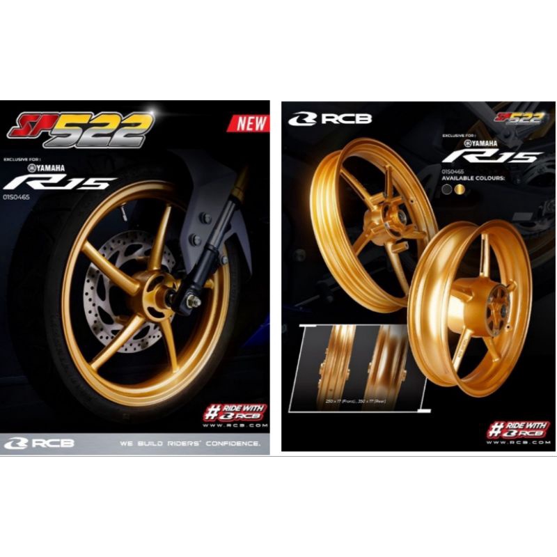 SPORT RIM SP522 YAMAHA R15-V3 RCB SIAP BEARING BUSH 100% ORIGNAL RACING ...