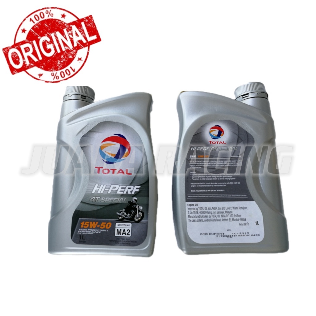 4T ENGINE OIL SPECIAL HI PERF (15W50) 100% ORIGINAL FROM TOTAL MALAYSIA ...