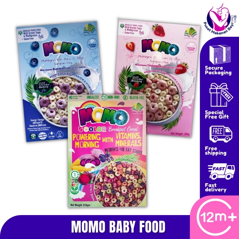 MOMO MULTIGRAIN CEREAL PUFF PUSAT MAKANAN BAYI | Shopee Malaysia