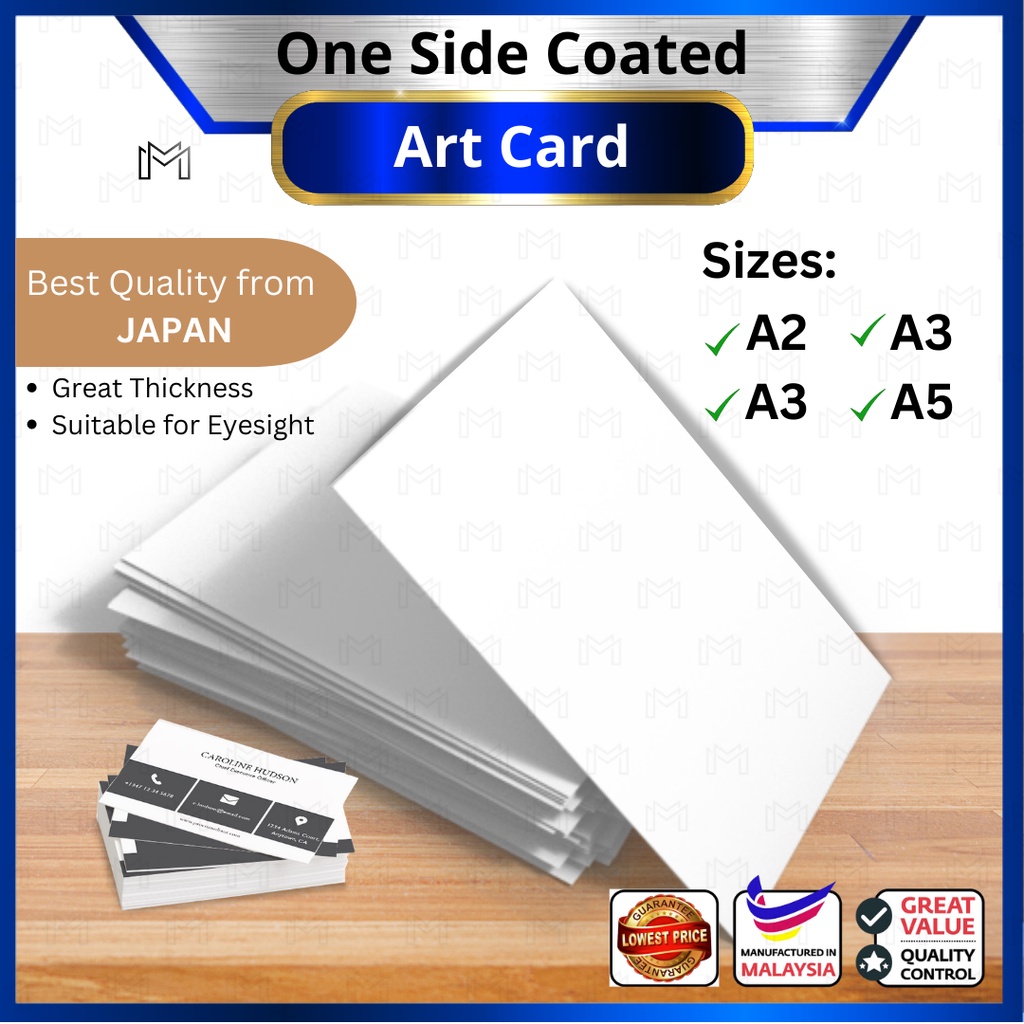 (10pcs )A2/A3/A4/A5 ART CARD PAPER 300g270g210 Name Card DIY Office One ...