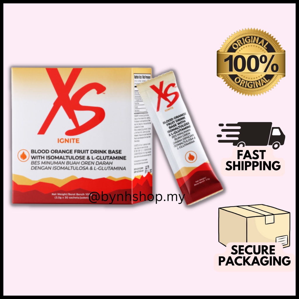 [READY STOCK] XS Ignite Blood Orange Fruit Drink Base With Isomaltulose & L-Glutamine Fat Burner ...