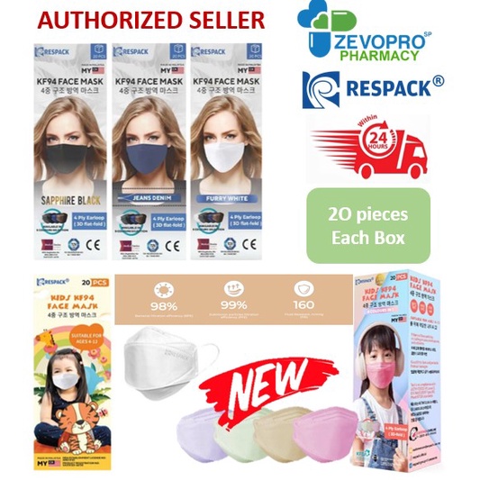RESPACK MALAYSIA KF94 Face Mask-Approved by KKM Malaysia 4ply Surgical ...