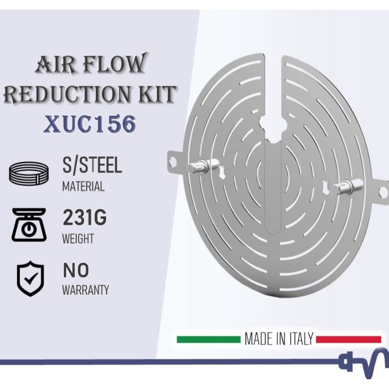 UNOX Italy Air Flow Reduction Kit XUC156 Stainless Steel Fan Reductor ...