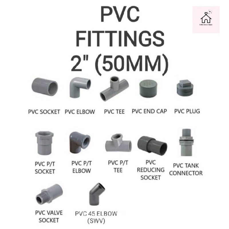 BRAND NEW PVC PIPE FITTING 50MM (2") | Shopee Malaysia
