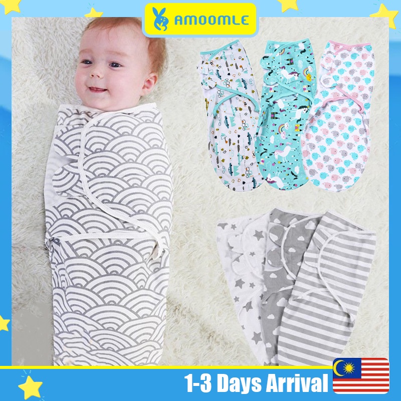 Infant Baby Swaddle Wrap (adjustable) bedung baby bedung newborn bedung ...