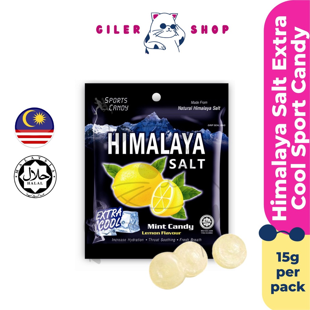1 PACKET Himalaya Salt Extra Cool Mint Lemon Flavour Sport Candy (15g ...