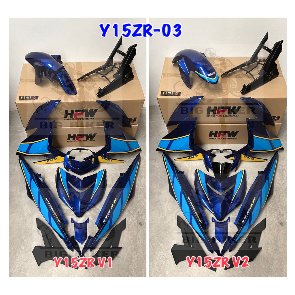 BIG BIKER HPW Y15ZR V1 V2 V3 COVERSET BODY COVER KIT PANTULAN STICKER ...